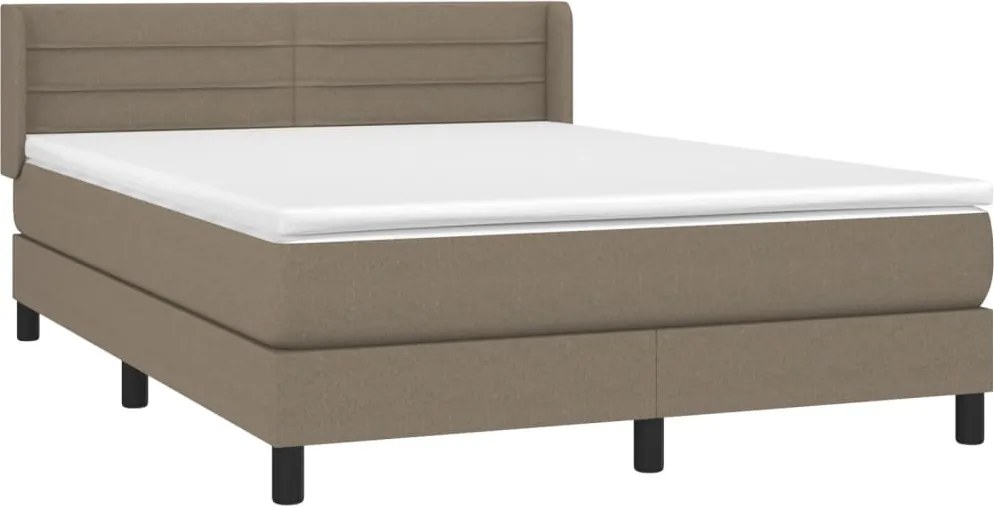 Box spring postel s matrací taupe 140x190 cm textil 3129789