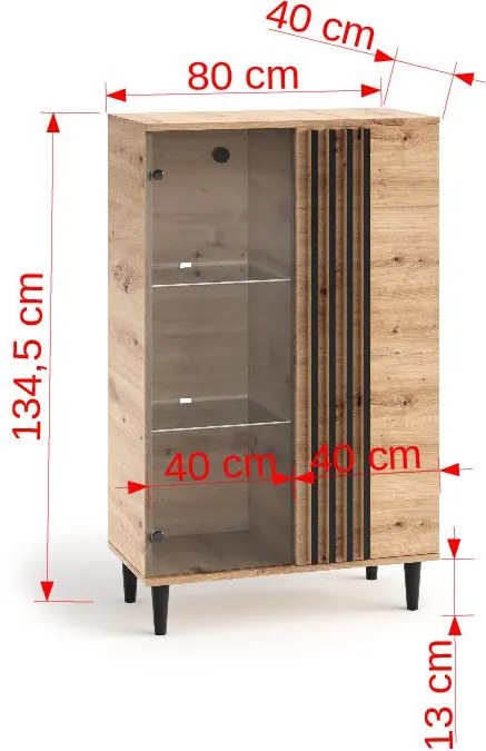ADRK Furniture Vitrína LIVIA 02 ADRK-SHC-LIV-02-ART