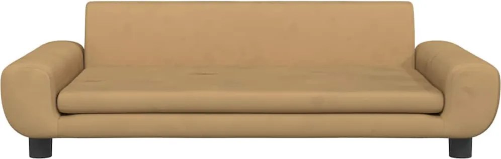 Pelíšek pro psy hnědý 100 x 54 x 33 cm samet 171986
