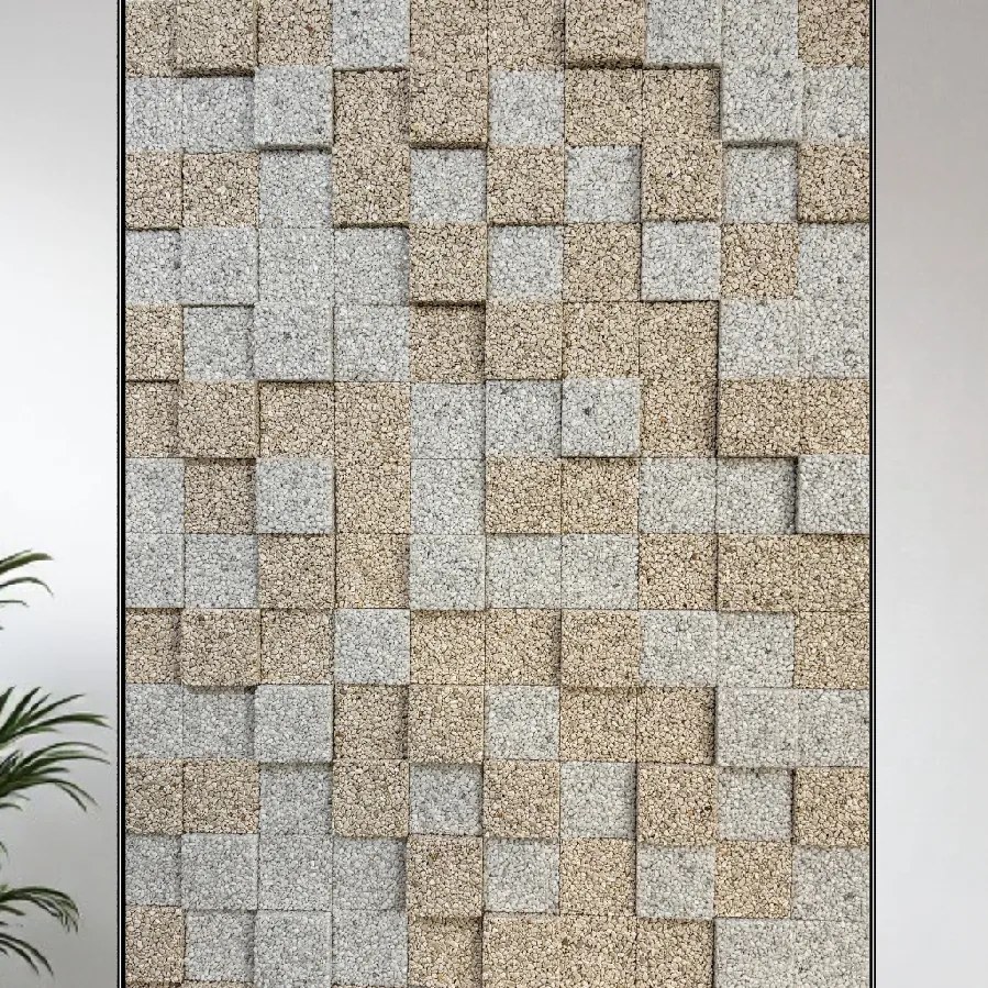 Báča Beton 3D kamenný obklad na stěnu Vzor kamene: Bianco Carrara / Botticino