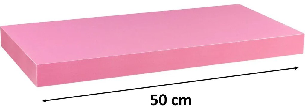 Nástěnná police STILISTA VOLATO - růžová 50 cm