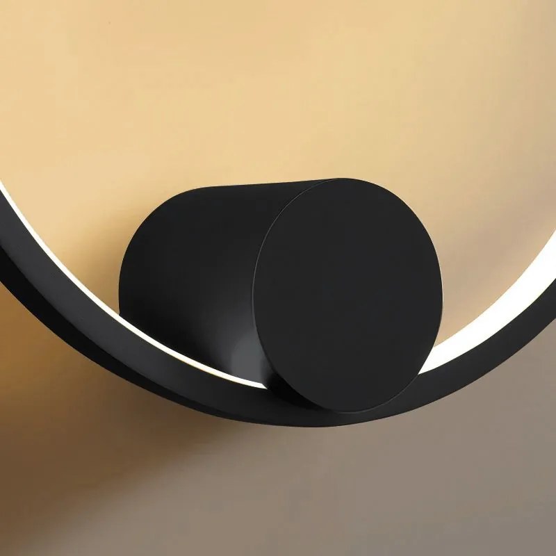 Toolight Toolight, LED nástěnné svítidlo 50cm, 4000K, 23W, APP1389-CW BLACK, černá matná, OSW-00915