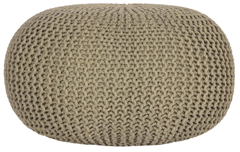 LABEL51 pletený puf GEBREID olivová L Color: Olive green SH-24.061