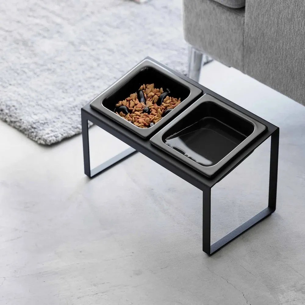 Keramický set misek s podstavcem pro domácího mazlíčka Nooks – YAMAZAKI