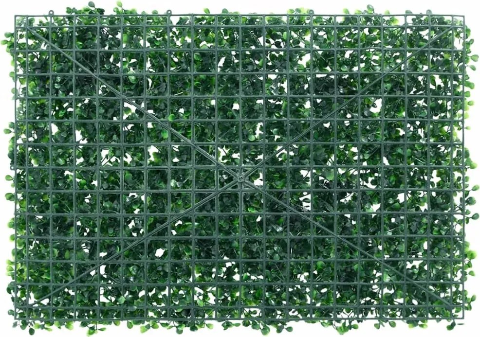 vidaXL   Umělý plot z listnatého keře 24 ks zelený 40 x 60 cm [366637]