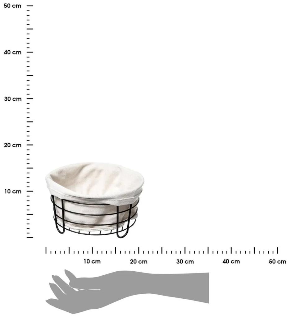 Košík na pečivo Bistrot 21 cm bílý