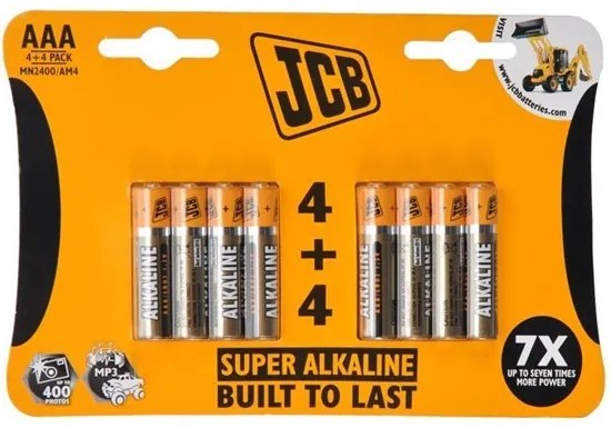 Baterie AAA/LR03 JCB SUPER ALKALINE 8ks (blistr)