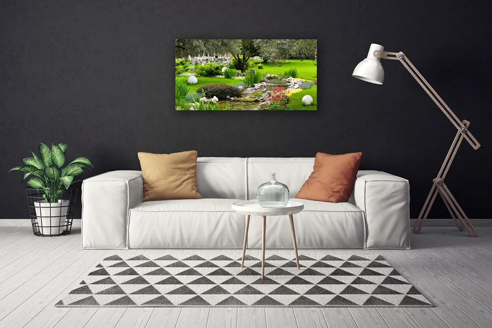 Obraz na plátně Zahra Strom Květiny Příroda 125x50 cm
