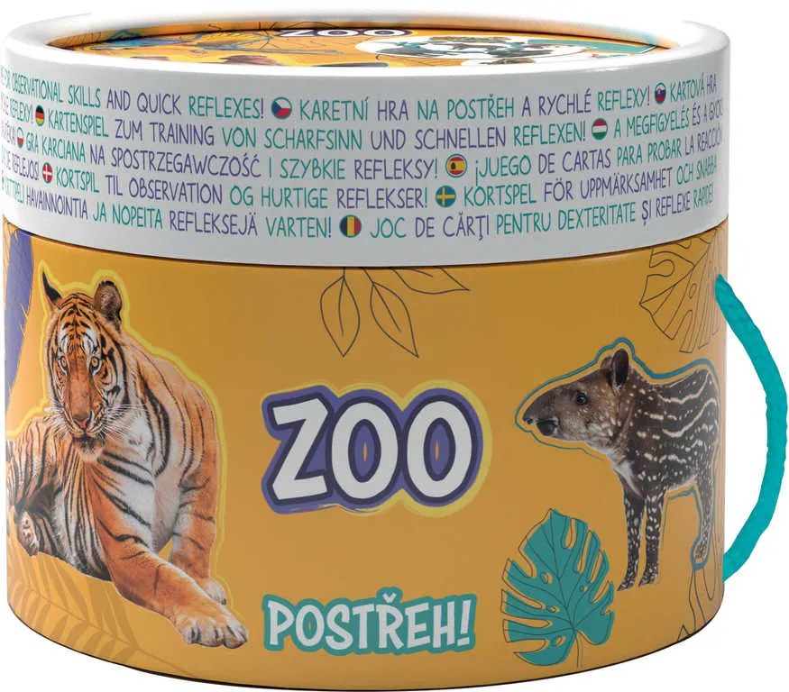 JIRI MODELS Hra karetní Postřeh! ZOO v kulaté krabičce 9