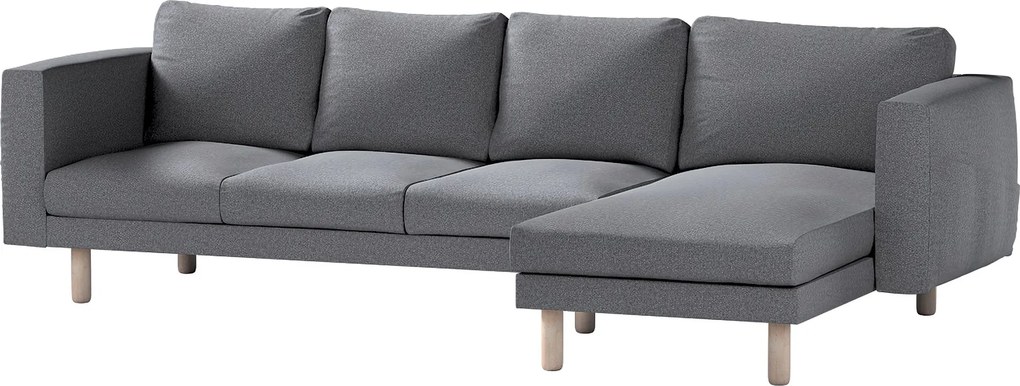 Potah na pohovku IKEA Norsborg 4-místná se šezlongem barva šedá látka pletený vzor