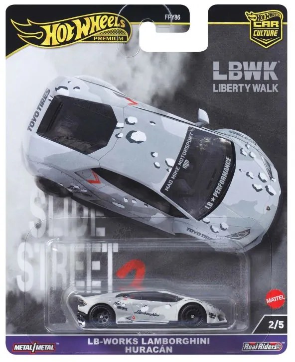 Mattel hw car culture slide street lb-works lamborghini huracán, hkc84