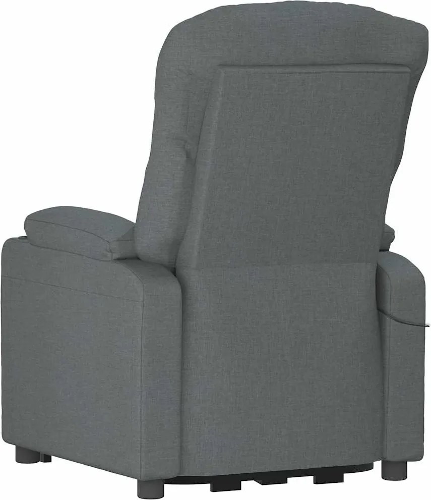 Elektrické polohovací křeslo tmavě šedé textil 3098816