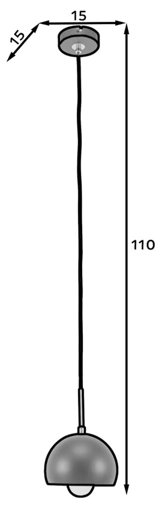 Eltap Moderní závěsné osvětlení Canonus 1, 15x15x110cm