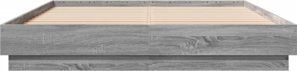 Rám postele s LED osvětlením šedý sonoma 150 x 200 cm 3209791
