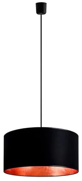 Černé stropní svítidlo s detailem v měděné barvě Sotto Luce Mika, Ø 40 cm
