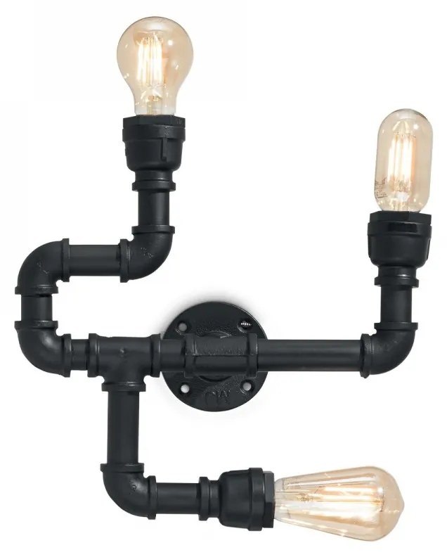 Ideal Lux 142517 nástěnné svítidlo Plumber 3x42W|E27