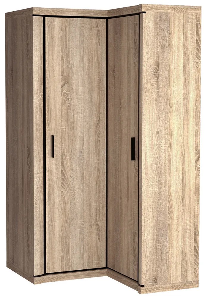 Obývací stěna se skříní DALLAS s | sestava F | 295 + 137 cm | 5 dílů | sonoma