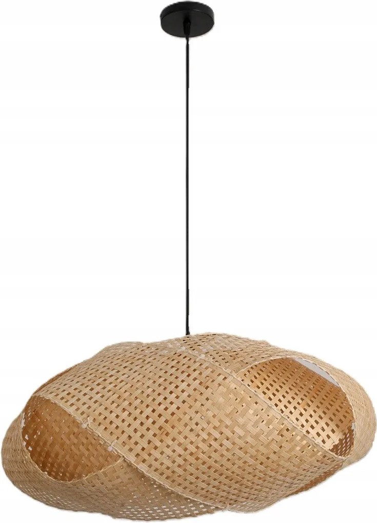 Boho Závěsná lampa Originální Pletená Přírodní 50 cm 1xE27 Stropní závěs
