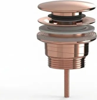 Výpusť k umyvadlu 5/4 SAT Aurum 7,2 cm, růžově zlatá lesklá, plast SATAUCCRG