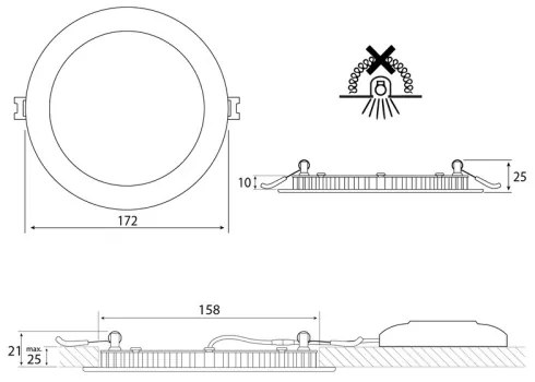 LED podhledové svítidlo McLED TORO R15 TR172-15W2700K-W-EN teplá bílá ML-412.013.33.0