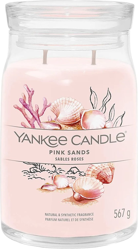 Yankee Candle vonná svíčka Signature ve skle velká Pink Sands 567 g