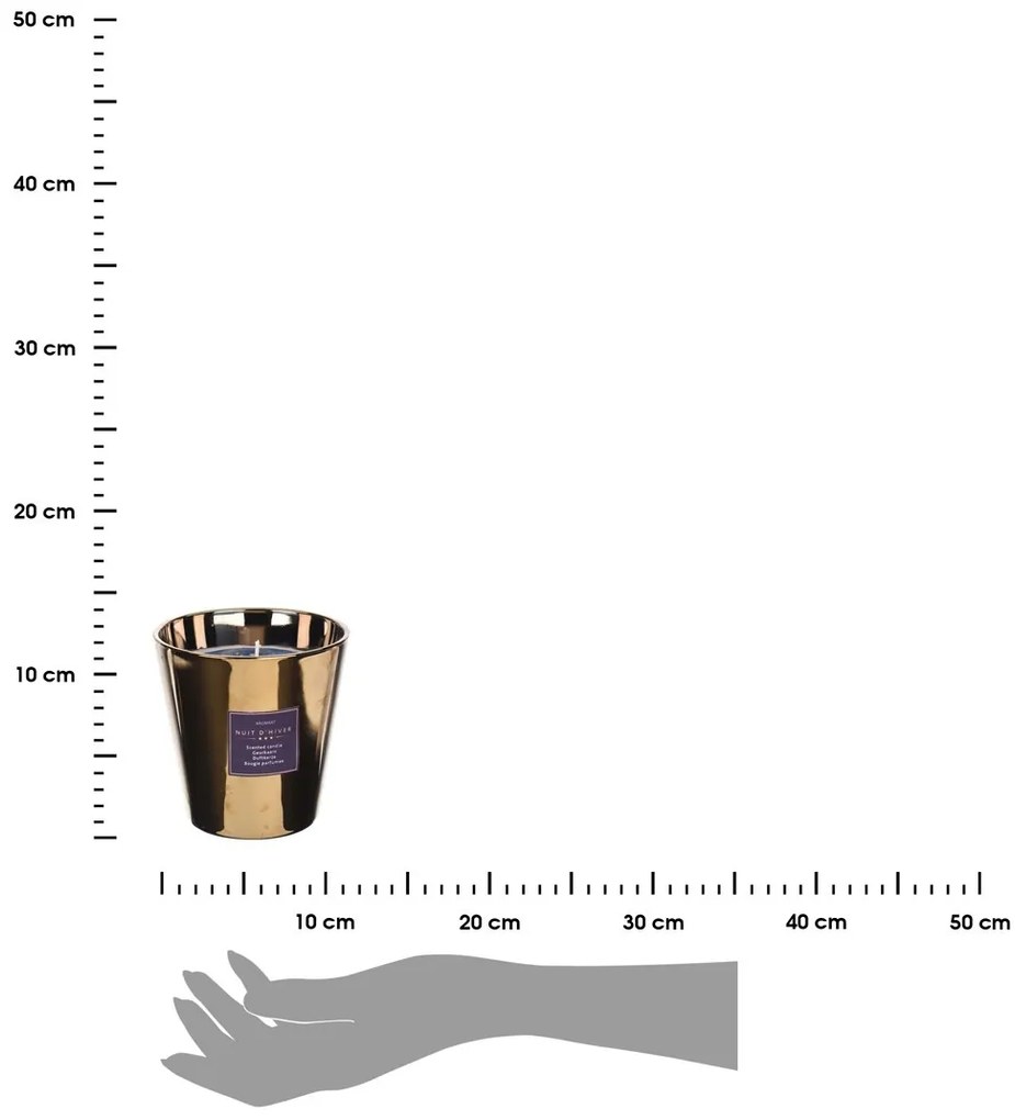 Vonná svíčka ve zlatém skle 11 cm