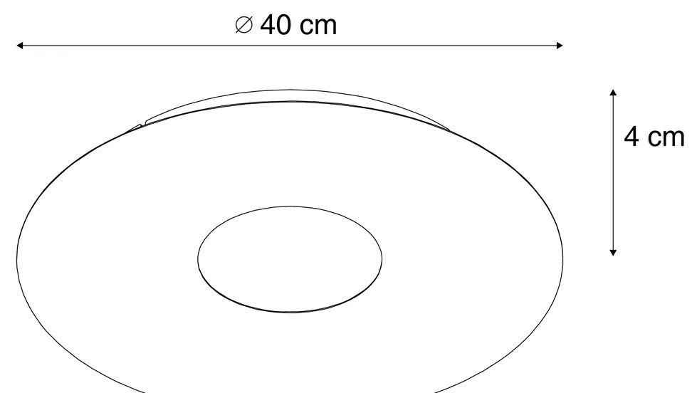 Moderní stropní svítidlo zlaté 40 cm vč. LED s 3-stupňovým stmíváním - Morning
