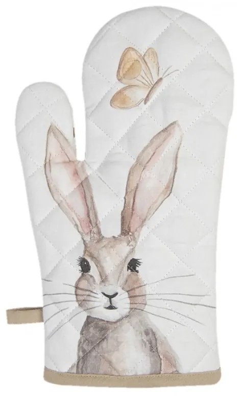Kuchyňská chňapka s motivem králíků Rustic Easter Bunny – 18x30 cm