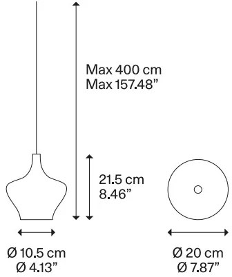 Lodes Nostalgia medium crystal, čiré sklo/černý závěs, 11W LED 2700K, prům. 20cm