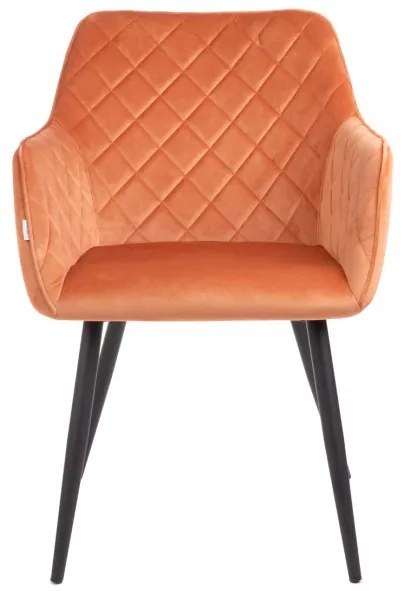 Jídelní židle SHELTON sametová oranžová 860534