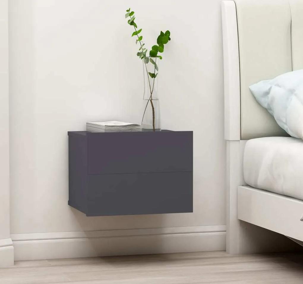vidaXL Noční stolek 40 x 30 x 30 cm dřevotříska [801065] Barva: Betonová šedá