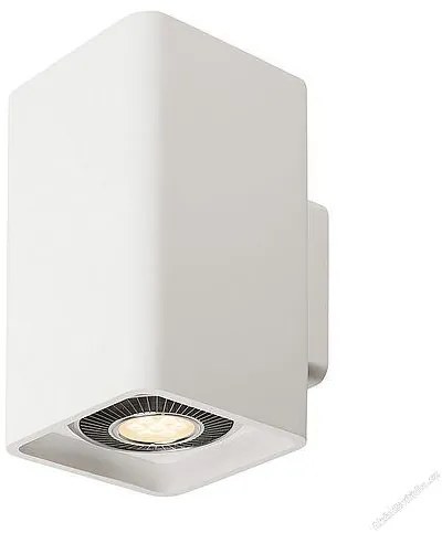 LA 148064 PLASTRA nástěnné svítidlo dvě žárovky LED GU10 111mm hranaté up/down bílá sádra - BIG WHITE