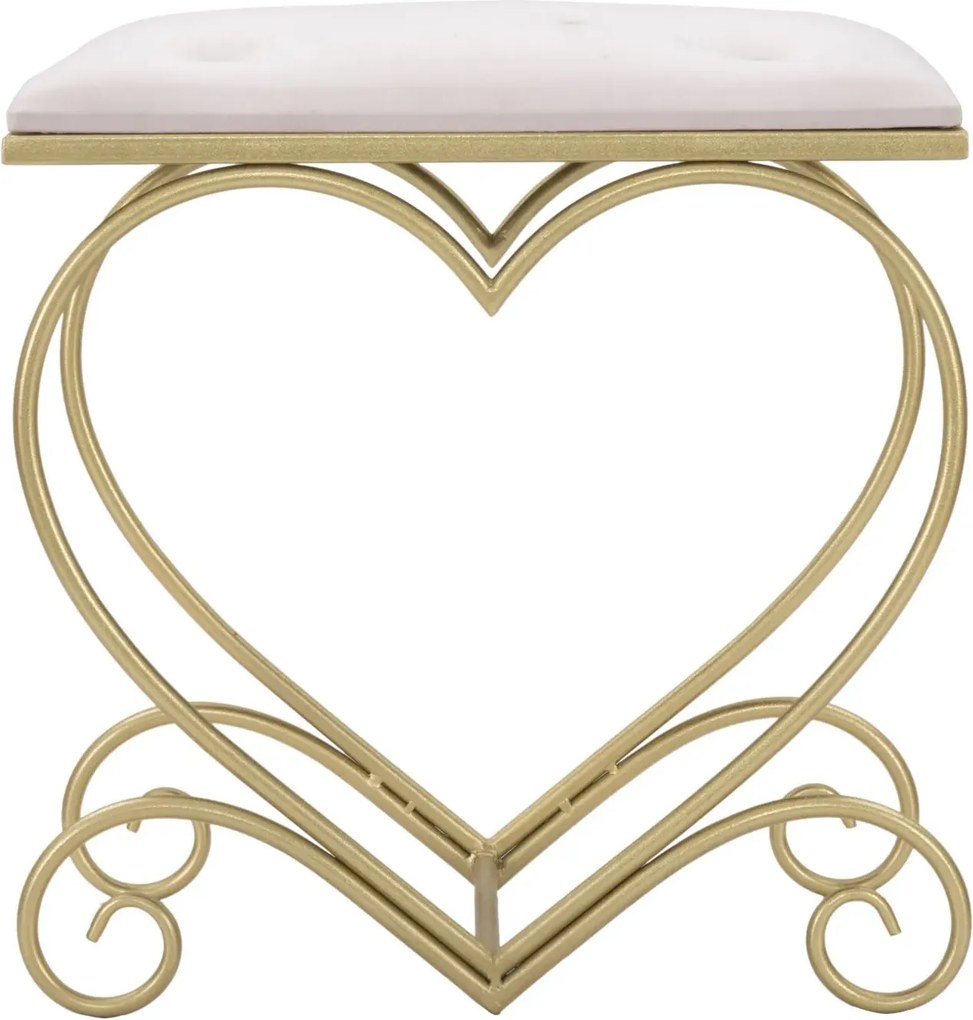 Stolička Heart růžová/zlatá