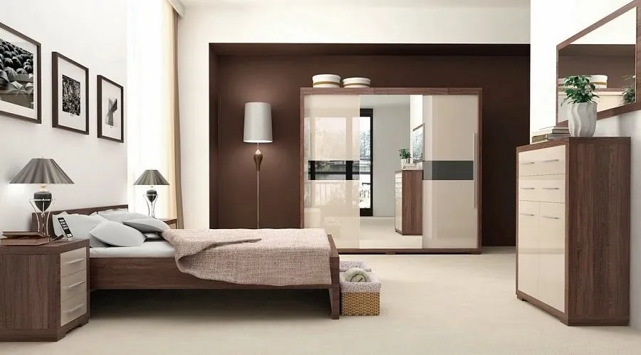 Casarredo - Komfort nábytek Šatní skříň VEGAS V-36, 1-dveřová, levá, výběr barev | barva: jrs-santana-tm-santana