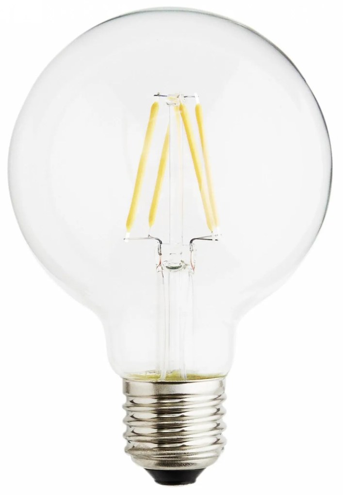 MADAM STOLTZ Retro LED žárovka (E27, 4 W) - kulatá, čirá barva, sklo