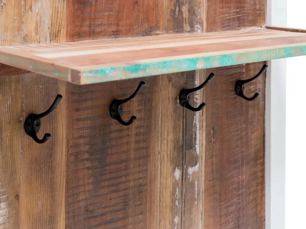 furniture-nabytek.cz - Masivní šatní skříň Perano z recyklovaného dřeva, lakovaná, bílá/barevná – 80×25×120 cm