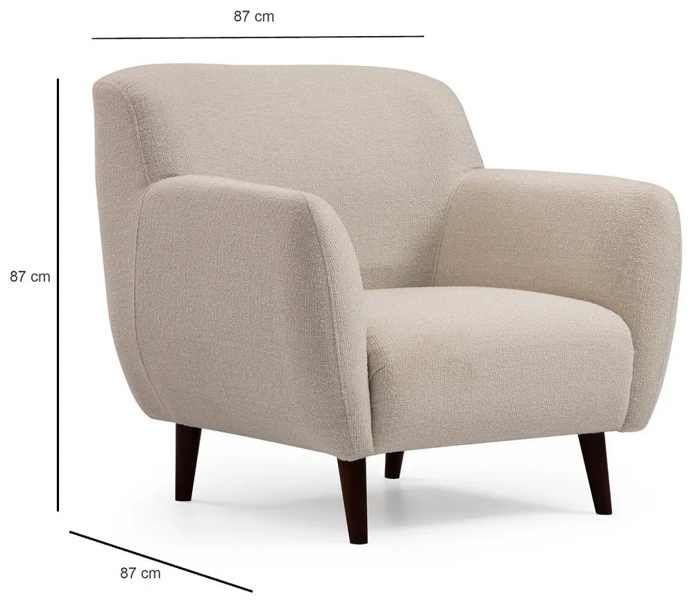 Designové křeslo Laelia béžové