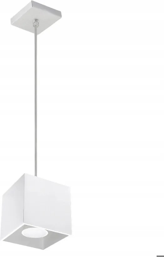 Nice-lamps Závěsná lampa White Cube nad kuchyňským ostrovem bílá Geo 1 10 x 8 cm