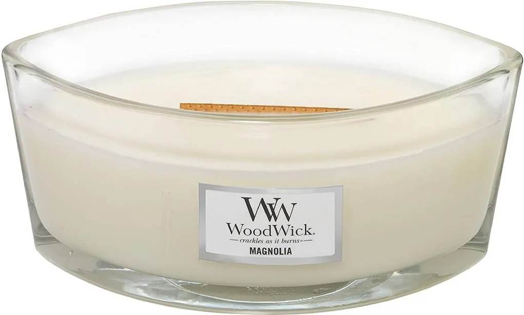 WoodWick – HearthWick vonná svíčka Magnólie, 453 g