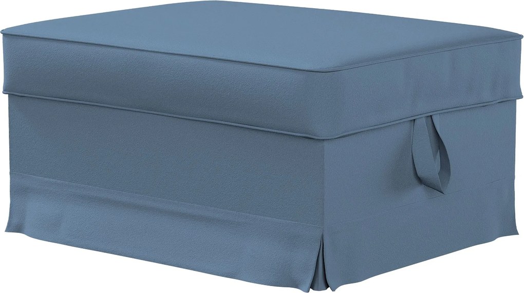 Potah na podnožku Ektorp Bromma barva modrá látka pletený vzor