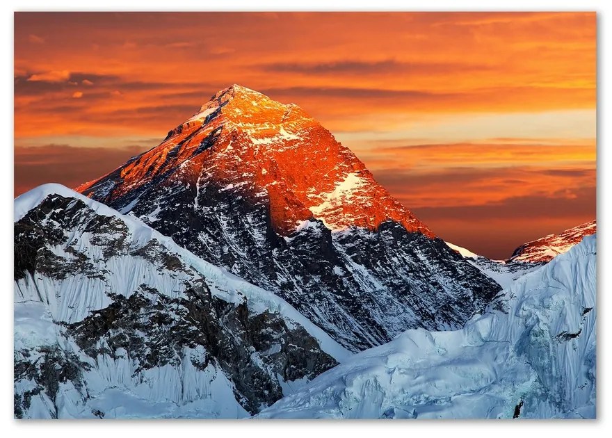 Wallmuralia Foto obraz sklo tvrzené Vrchol Everest 100x70 cm