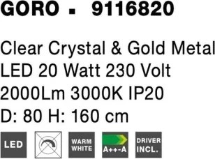 Závěsné LED svítidlo NOVA LUCE GORO 20W 3000K 9116820