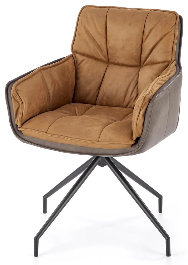 HALMAR K523 židle hnědá/tmavě hnědá