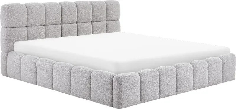 Postel s kovovým roštem a úložným prostorem, 180x200, šedá, SORELA Kondela 0000414040