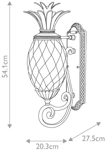 Hinkley HK-PLANTATION-M-MB - Nástěnné svítidlo PLANTATION 1xE27/40W/230V černá