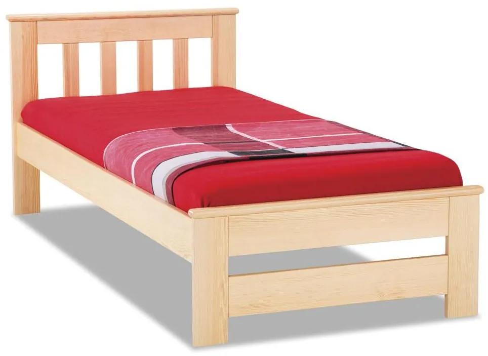 Krajča Jednolůžková postel z masivu Gita 120 x 200 cm Povrchová úprava: Bez nátěru, Druh dřeva: Borovice
