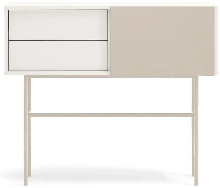 Béžovo-krémový konzolový stolek 35x110 cm Nube – Teulat