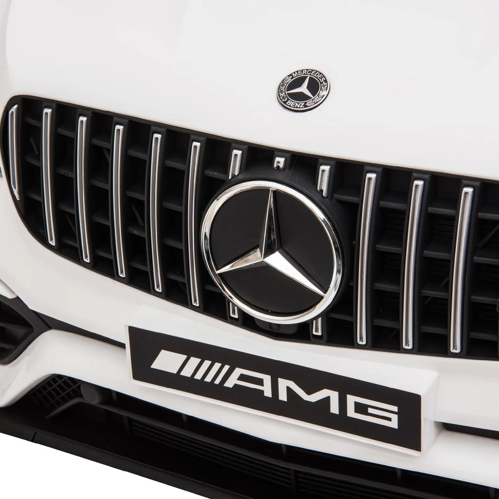 HOMCOM 12V Mercedes-Benz AMG GLC63S COUPE dětské elektrické autíčko s dálkovým ovládáním a bezpečnostním pásem, 2 x 35W motory, bílé 115 x 70 x 55 cm…
