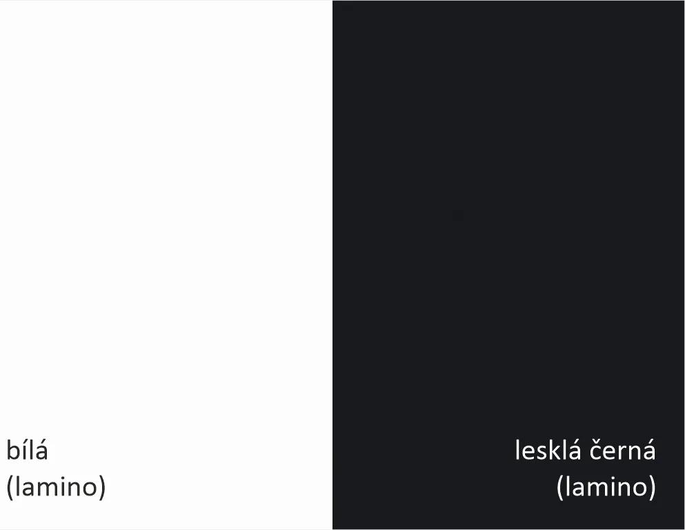 MARIDEX SKŘÍNĚ Šatní skříň - LUX 2, matná bílá/lesklá bílá/lesklá černá
