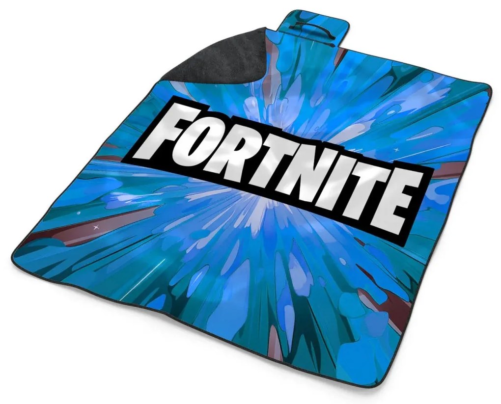 Sablio Plážová deka FORTNITE modrá: 200x140 cm